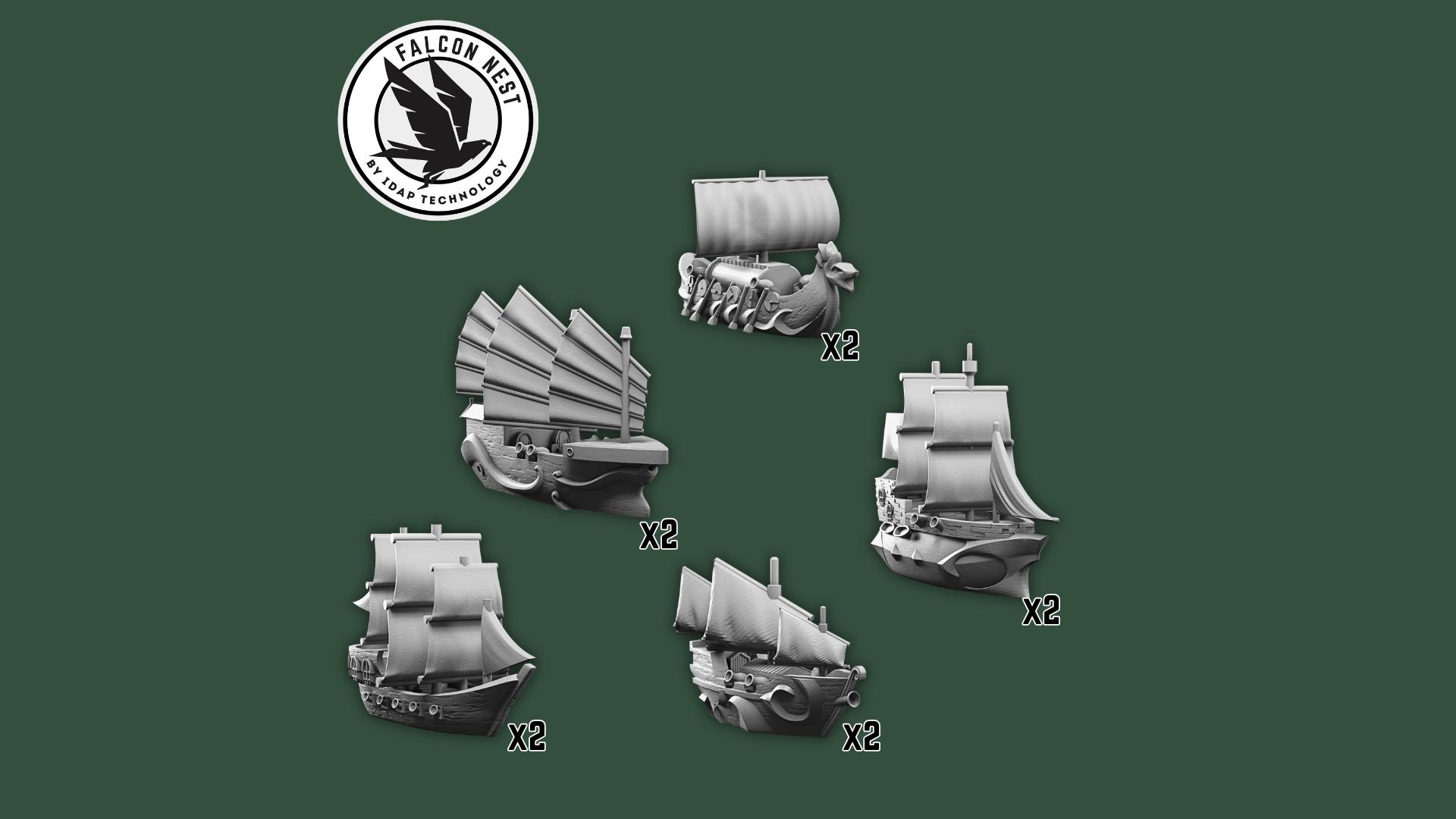 Dead Man's Doubloons Ships - Pirate Ships Miniatures for Tabletop Rpgs ...