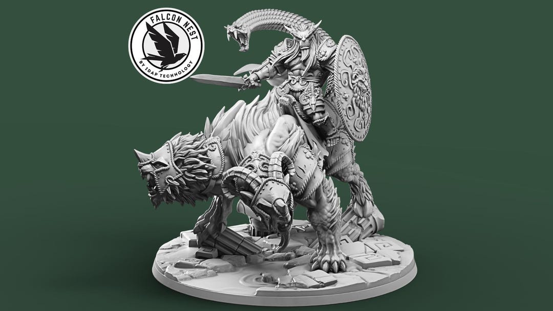 Mounted Bolg Magnus on Ignis Chimera - RPG Goblin Rider Fantasy ...