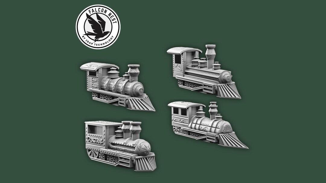 Great Western Trail Locomotive - Steam Train Miniature for Tabletop ...