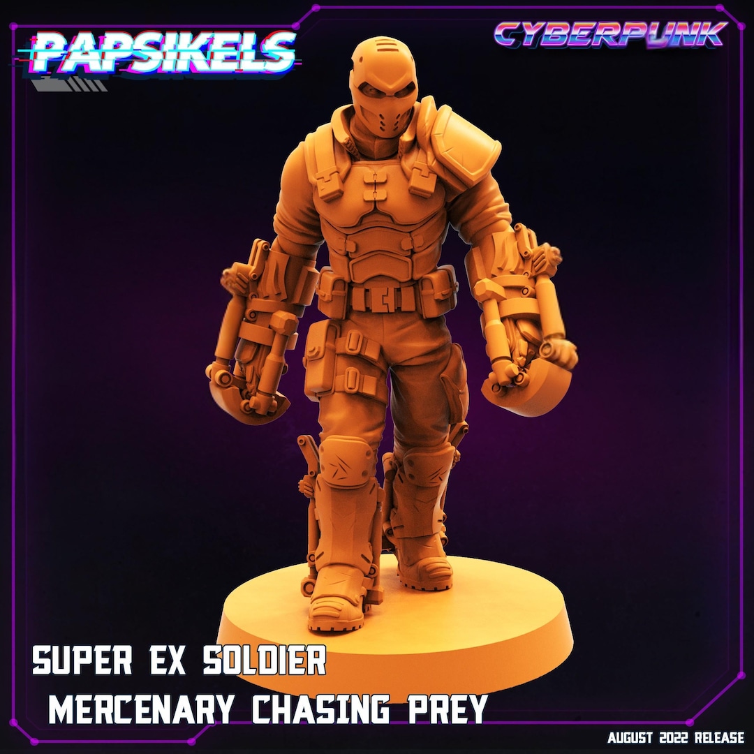 Super Ex Soldier Mercenary Chasing Prey - Dioramas Battlefield Printed ...