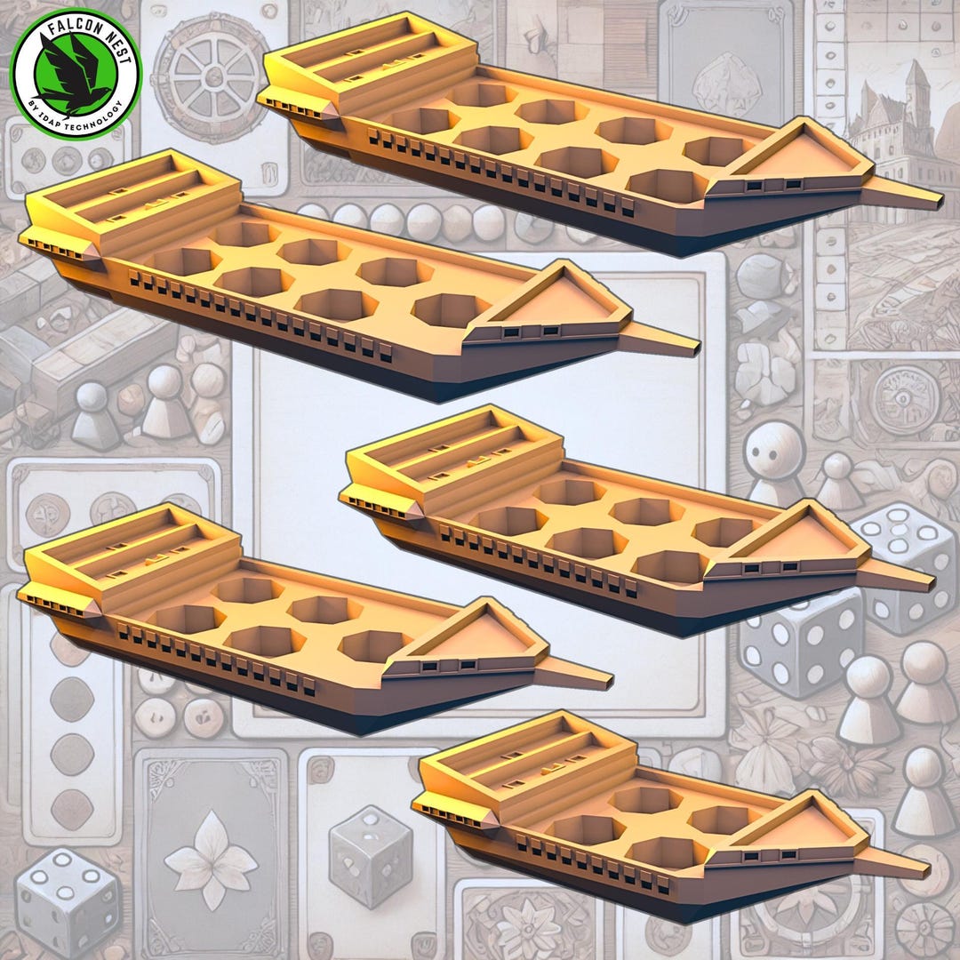 Cargo Ships for Puerto Rico - Custom Miniatures Board Games Tabletop ...