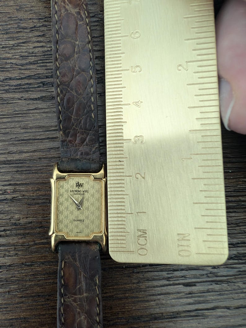 Vintage Raymond Weil Women's Tank Watch Cocktail Watch 18k Gold ...
