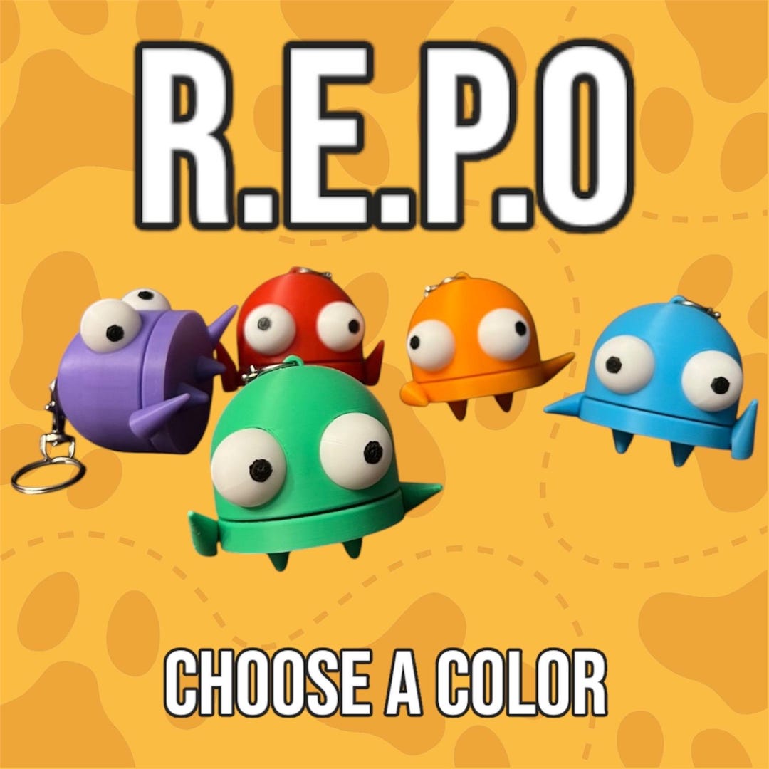 3D Printed REPO Robot Keychain – Futuristic Gaming Collectible ...