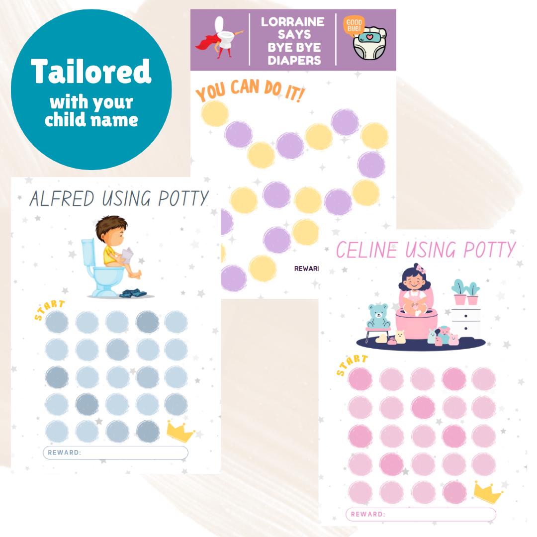 Potty Reward Chart (name Can Be Tailored) - Etsy