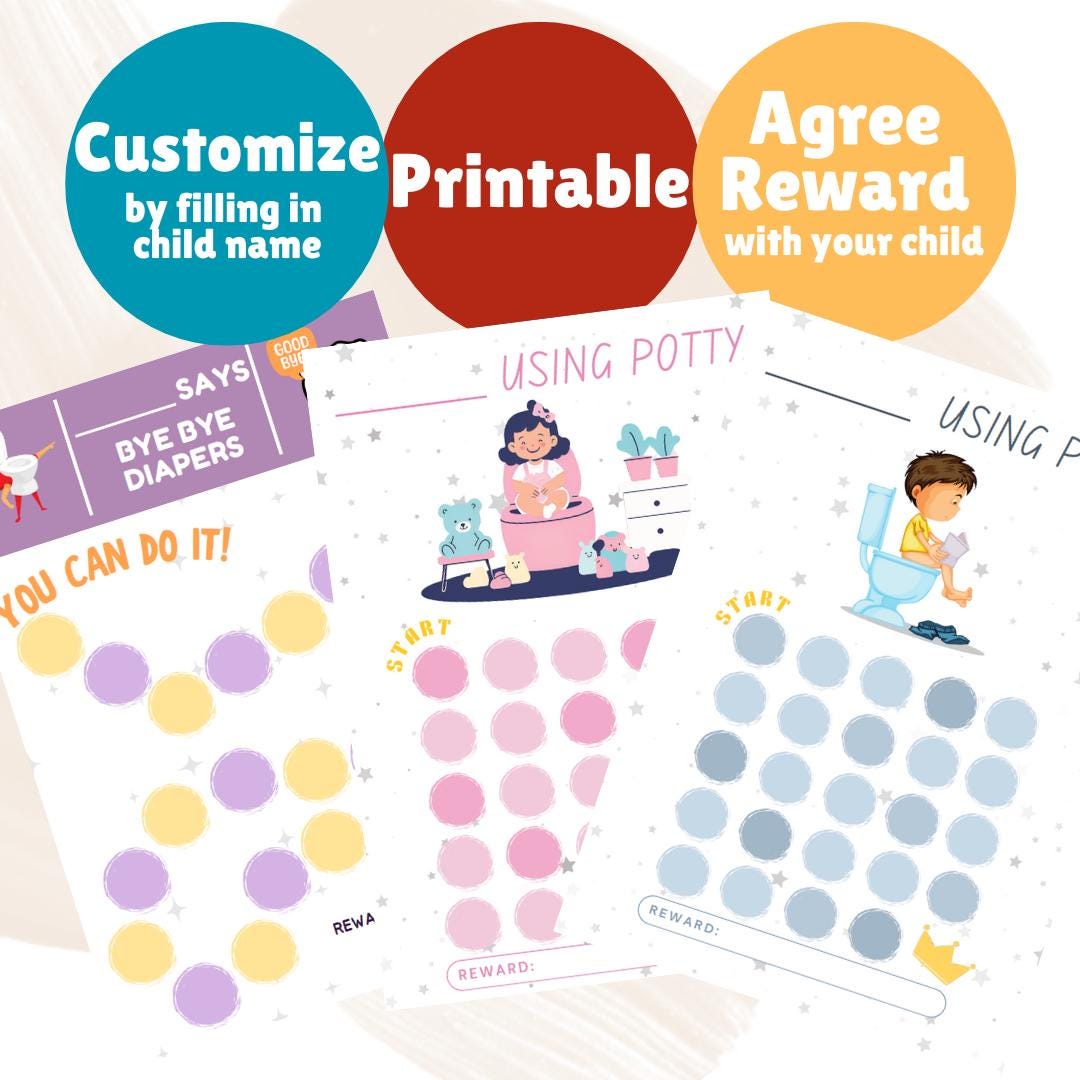 Potty Reward Chart (name Can Be Tailored) - Etsy