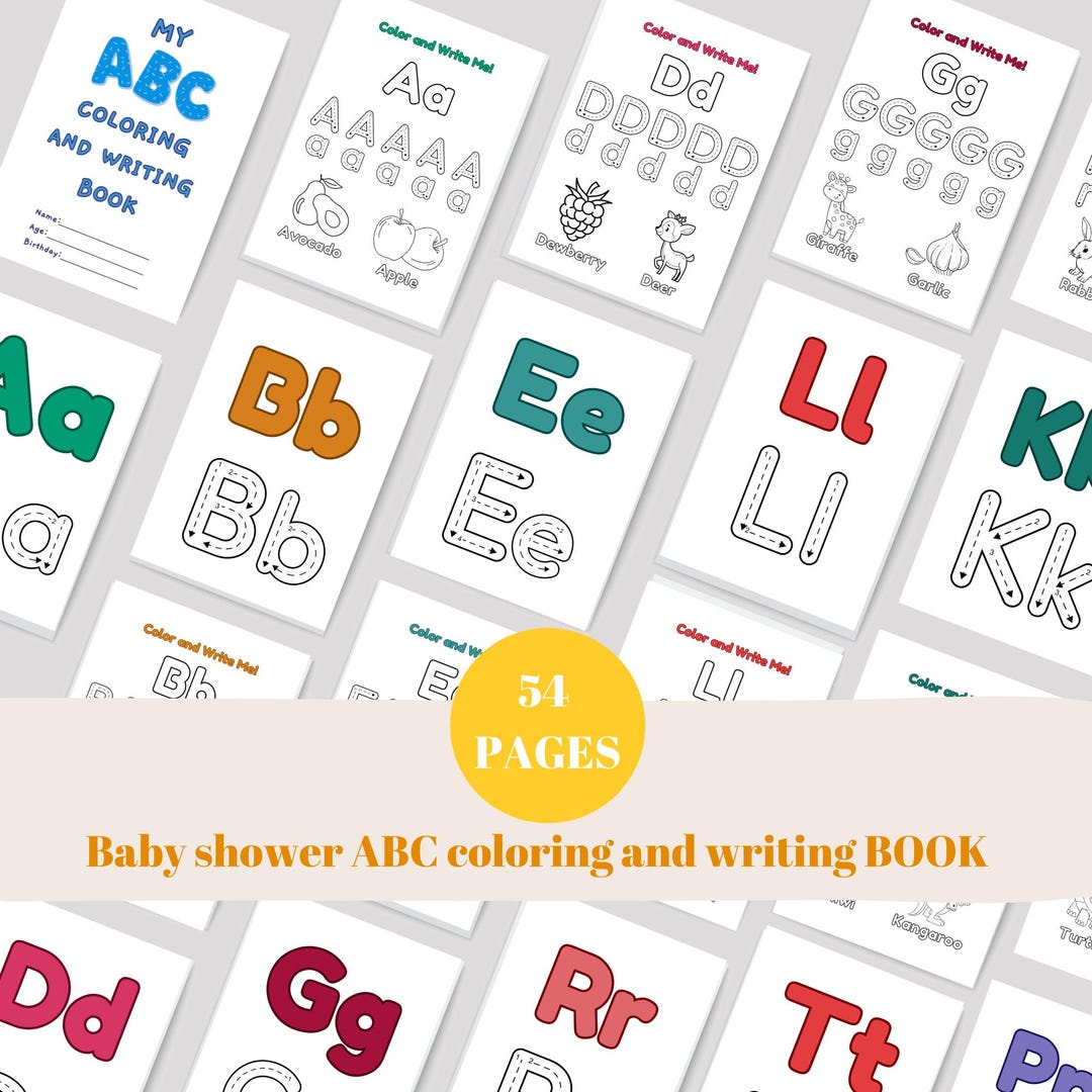 Baby First ABC Coloring and Writing Book - Fun & Educational Alphabet ...