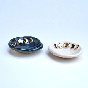 Gold Moon Phase Dish Ring Dish Ceramic Pottery Handmade - Etsy