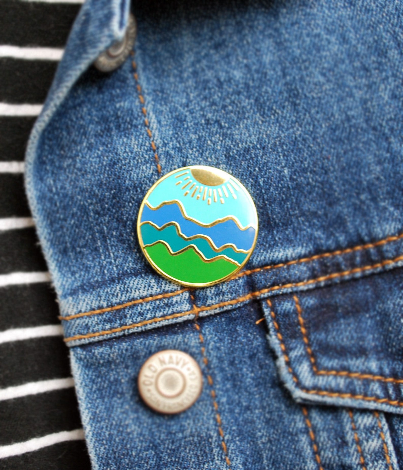 Blue Ridge Mountain Enamel Pin Hard Enamel Cloisonné Pin | Etsy