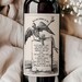 Spooky Halloween Wine Label,vintage Skeleton Bottle Sticker ,gothic ...