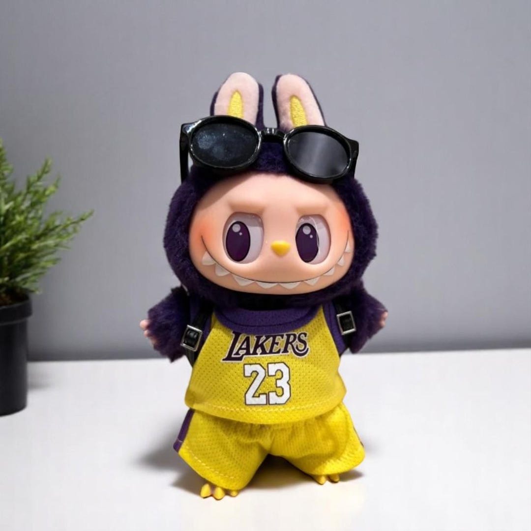 17cm Labubu Basketball Player Clothing , Labubu Outfit, the Monsters ...