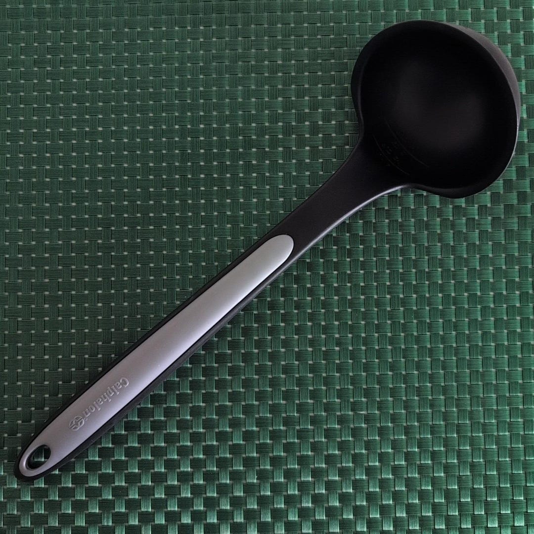 Calphalon Ladle Black Nylon Cooking Serving Sturdy Heat Resistant Gray ...