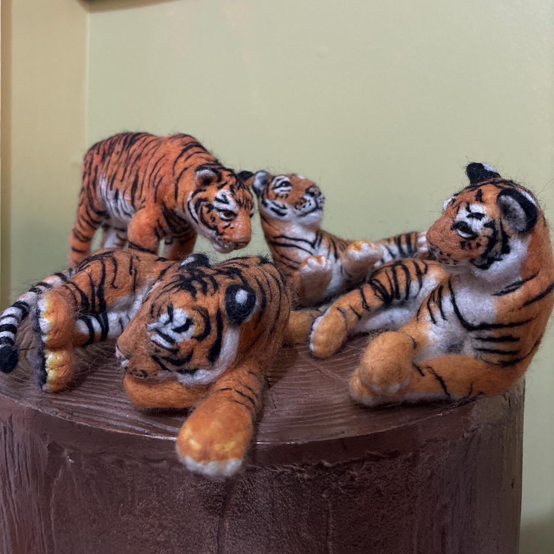 Hand Made Needle Felted Tiger - Etsy