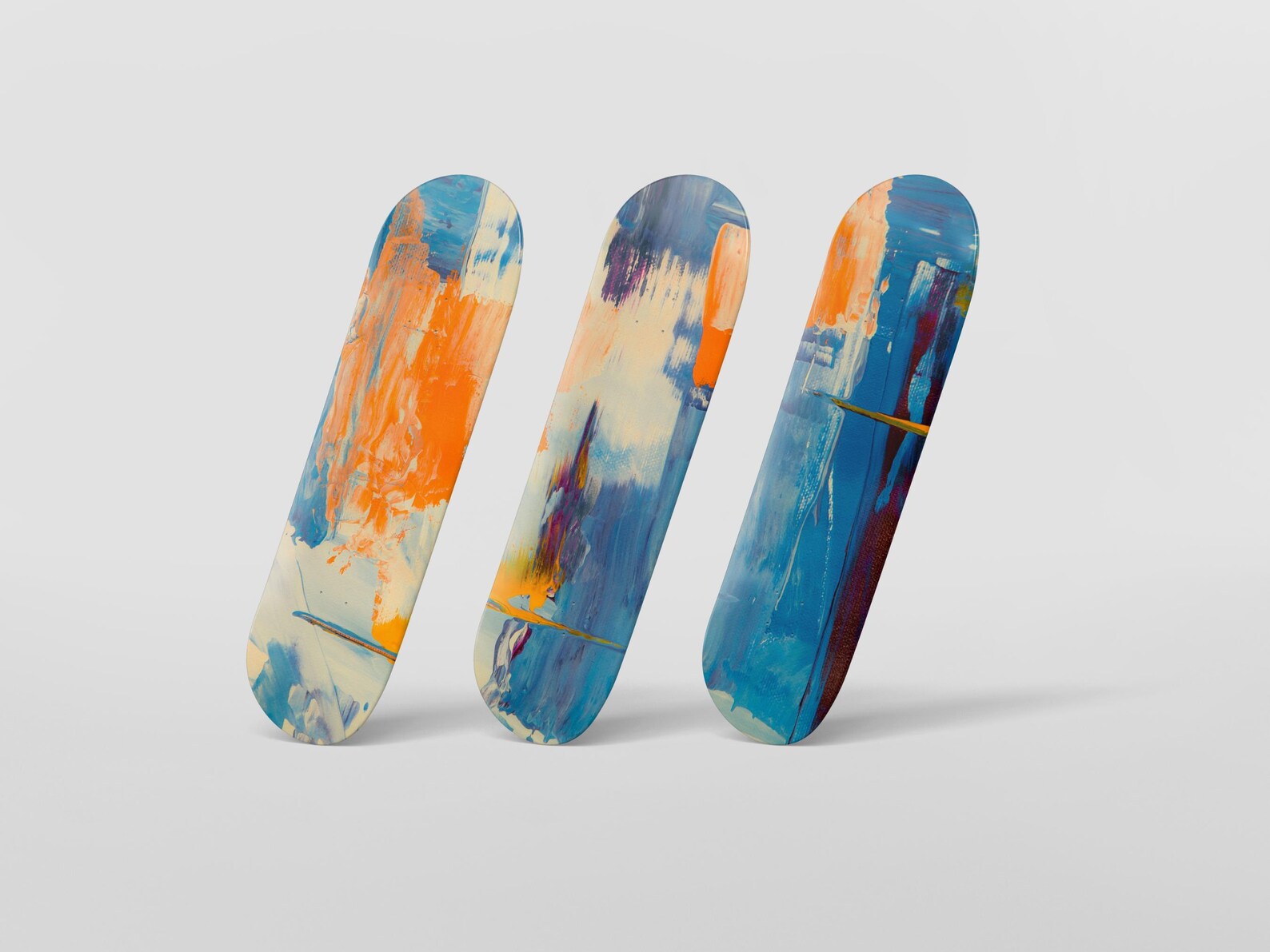 Disengaged Skateboard Wall Art Set of 3 Boards, Abstract Skate Deck ...