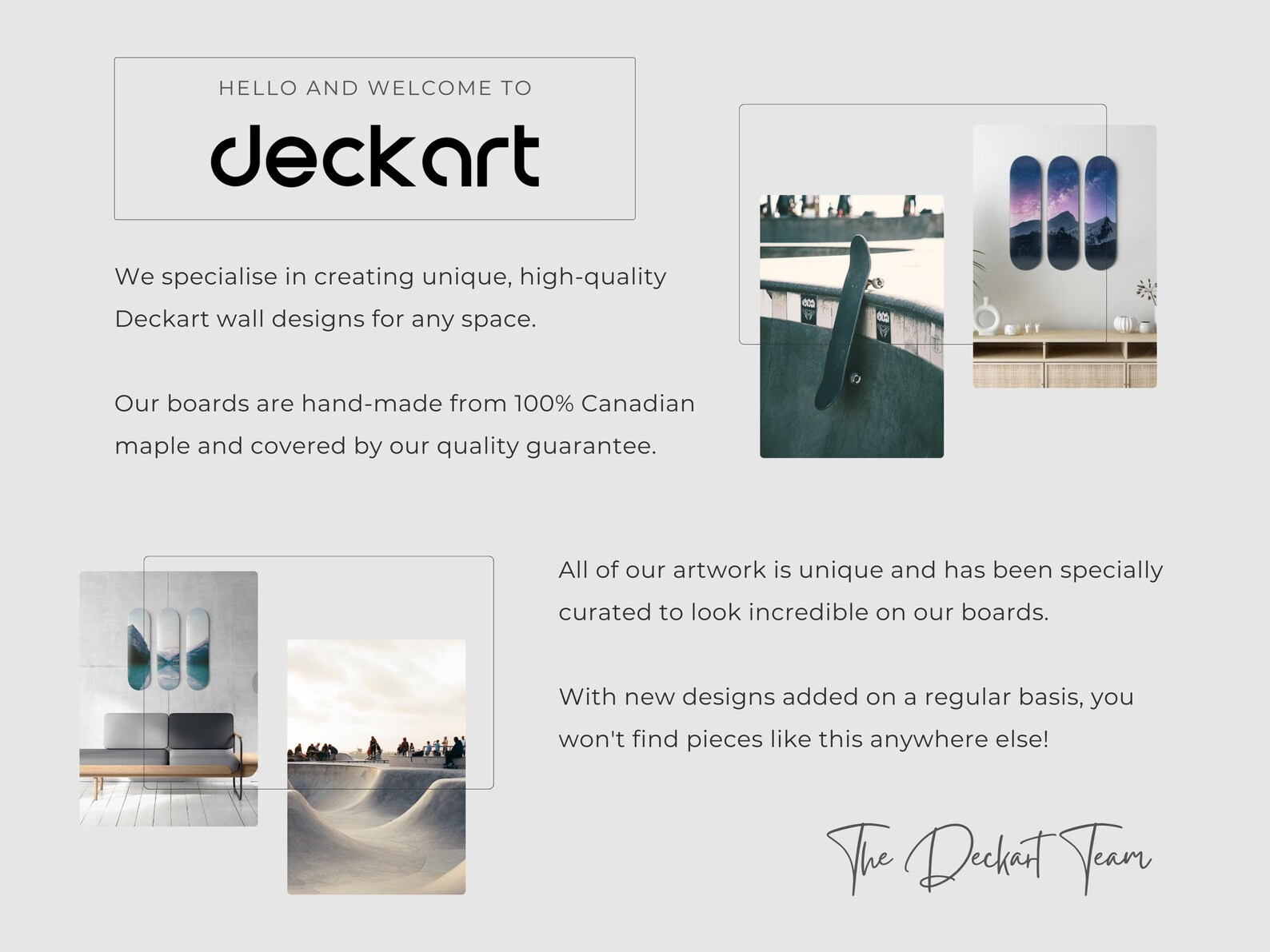 Disengaged Skateboard Wall Art Set of 3 Boards, Abstract Skate Deck ...