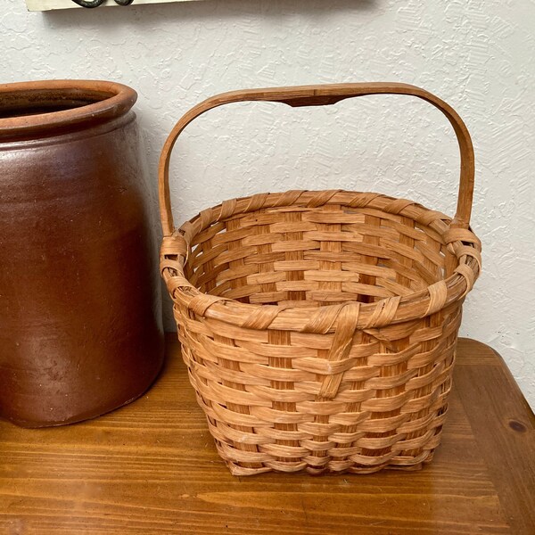 Vintage Split Wood Basket - Etsy