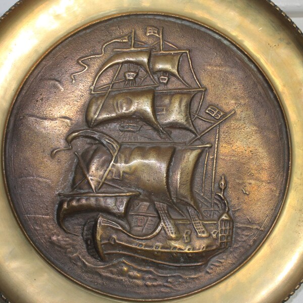 Brass Ship Plaque - Etsy