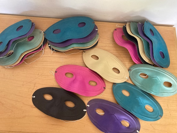 Vintage Paper Party Masks Japan - Set of 6 different … - Gem