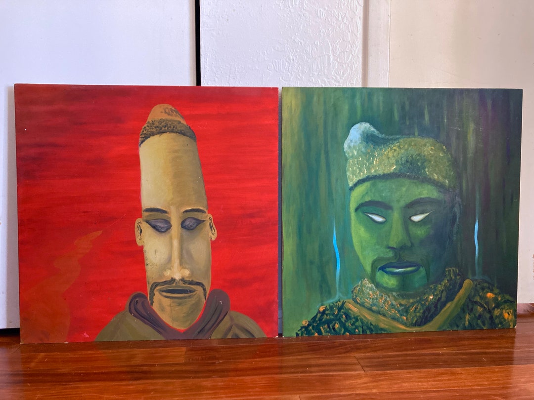 Two Jinn Paintings 24 X 24" Each- Signed Sohrab - Etsy