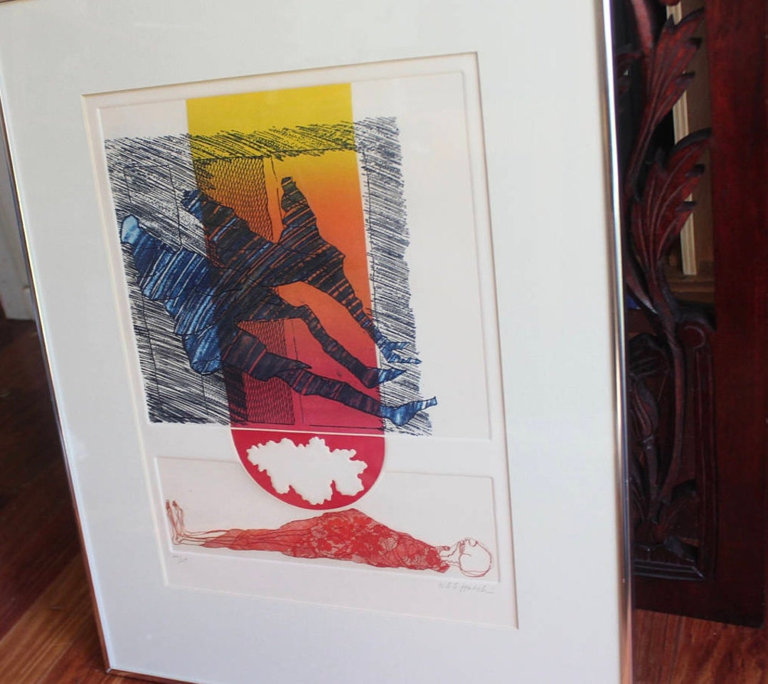 Abstract Aquatint Etching Embossed Paper Print by Wendy Hatch - 1972 ...