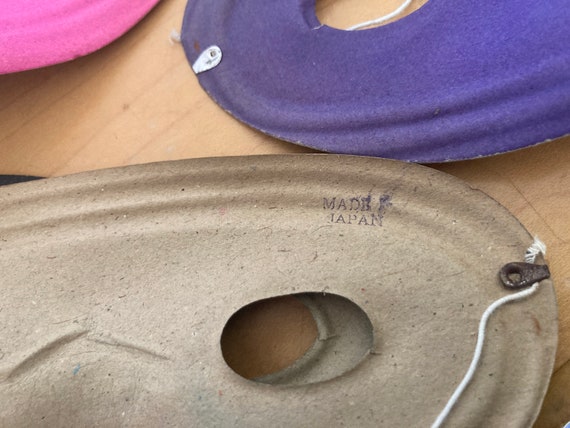 Vintage Paper Party Masks Japan - Set of 6 different … - Gem