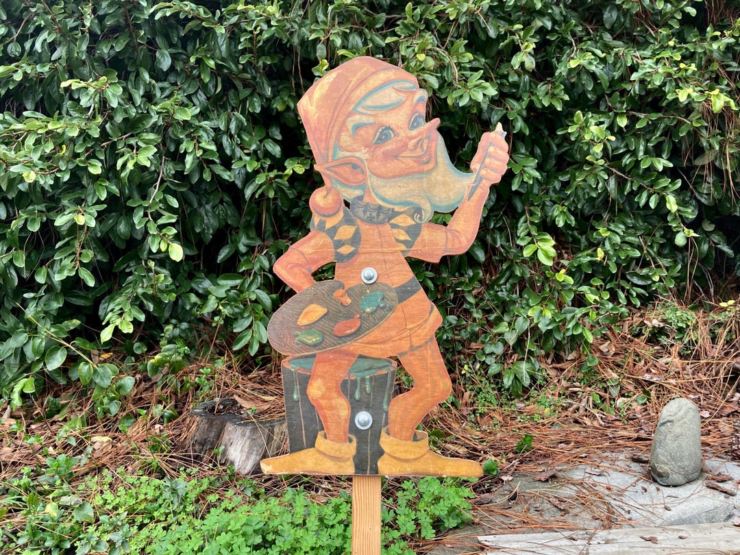Retro Wood ELF 23 Inches Tall - Santa's Helper Christmas Yard Garden ...