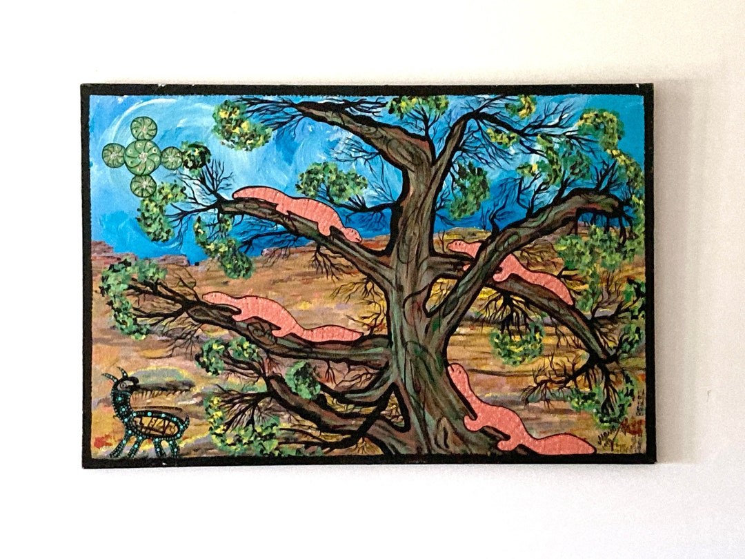 Rare Mana "the Bupp Dear" Vision Painting 24 X 36" 1948/1987 Arizona ...