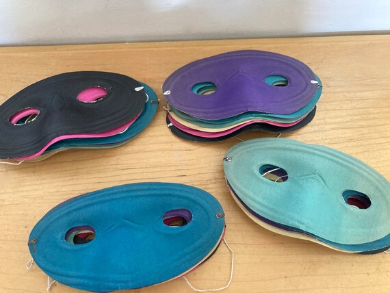 Vintage Paper Party Masks Japan - Set of 6 different … - Gem
