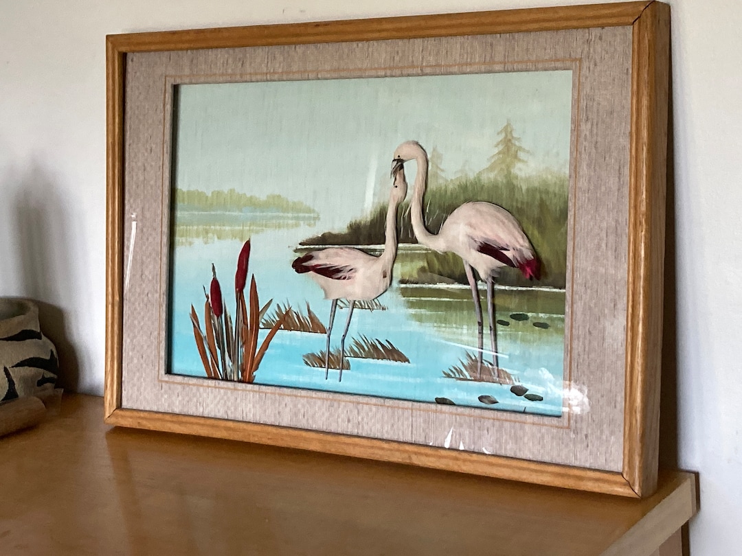 1950s Japanese 18.5w Shadow Box With Cranes Large - Etsy