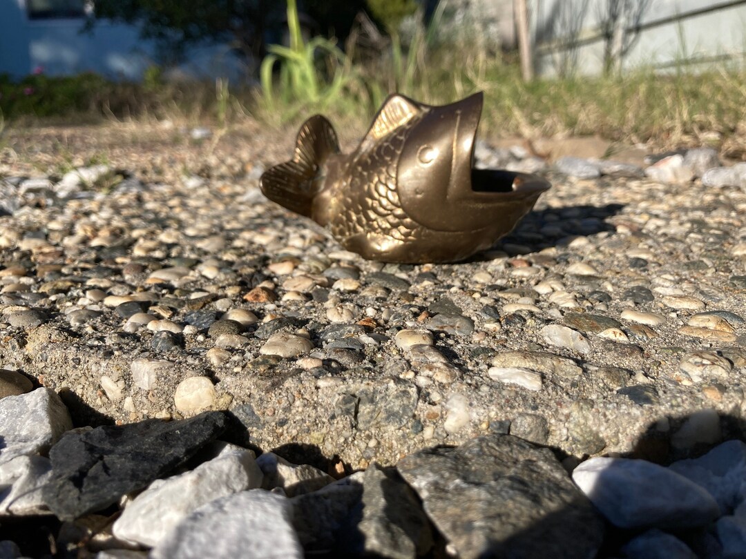 Vintage Heavy Brass Fish Cigar Rest or Incense Burner - Etsy