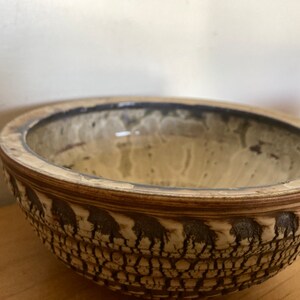 Brutalist Tom Wallick Bowl Studio Pottery Prehistoric Texturing ...