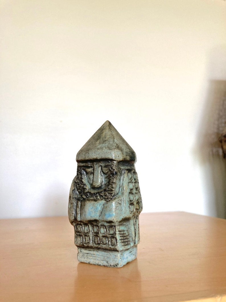 MCM Ceramic Viking Figurine Statue Signed | Etsy