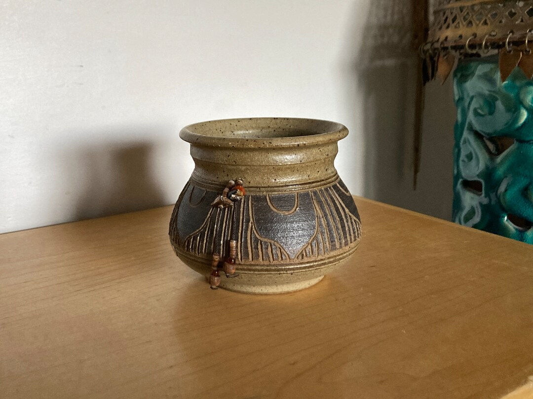 Small Stoneware Pot for Planter or Pencils Signed Tuttle - Etsy