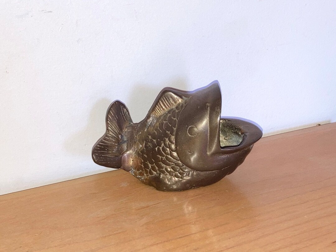 Vintage Heavy Brass Fish Cigar Rest or Incense Burner - Etsy