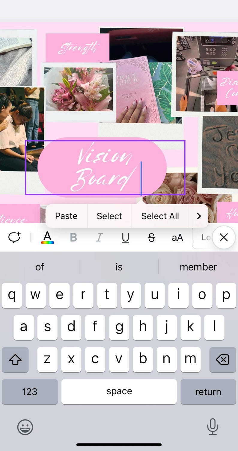 Christian Vision Board Printable | Faith-based Vision Board for Women ...