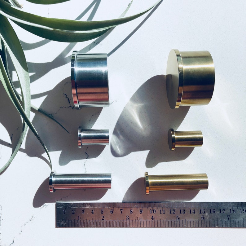 LARGE Wall Peg Heavy Duty Puck Style Gold Silver Knob - Etsy