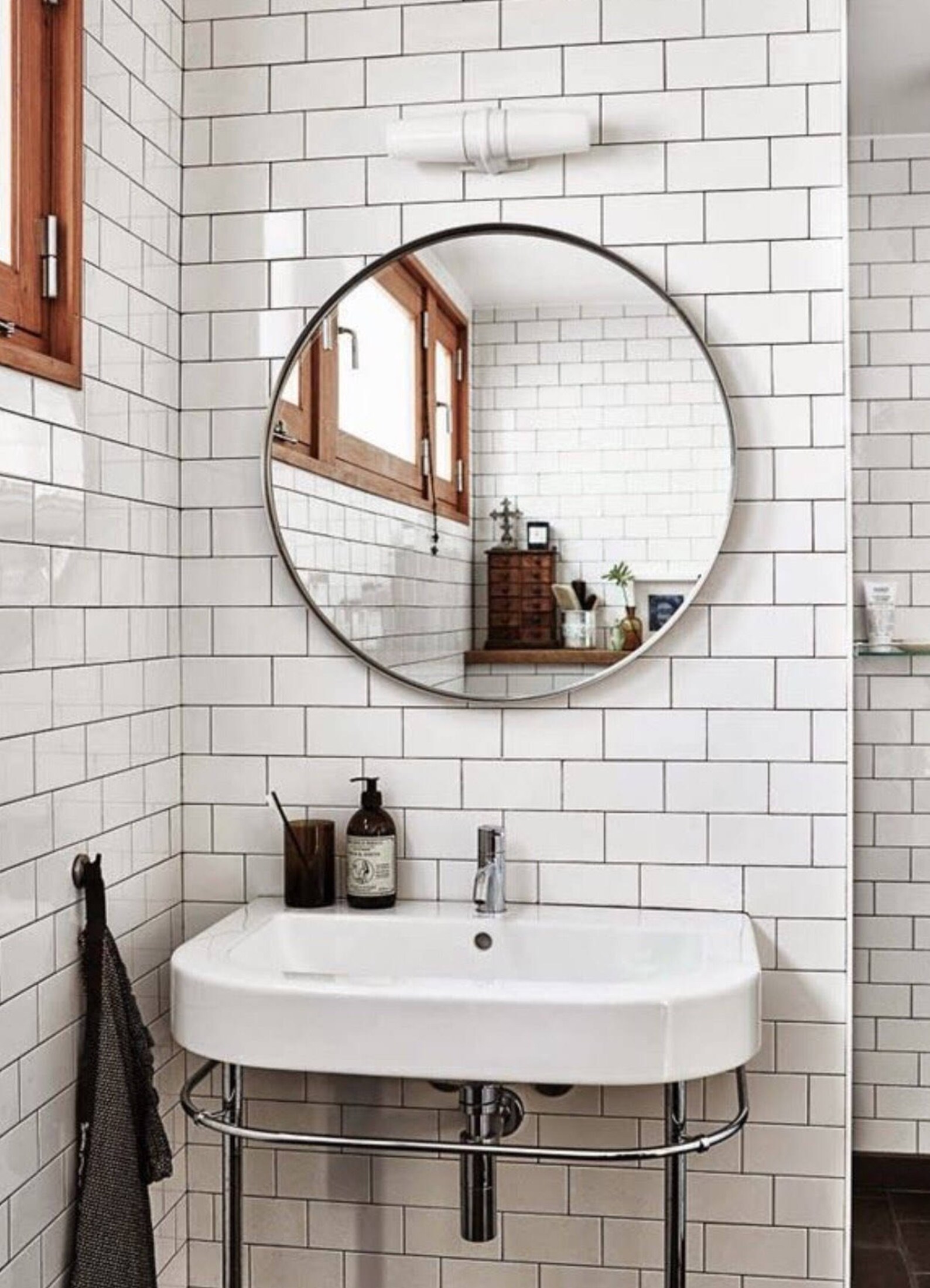 20" SMALL Round Wall Mirror - Entryway Mirror, Bathroom Mirror, Large ...