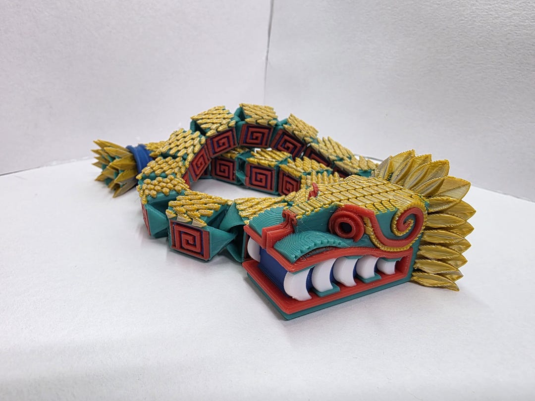 Quetzalcoatl Multicolor Flexible Dragon /kukulkan - Etsy