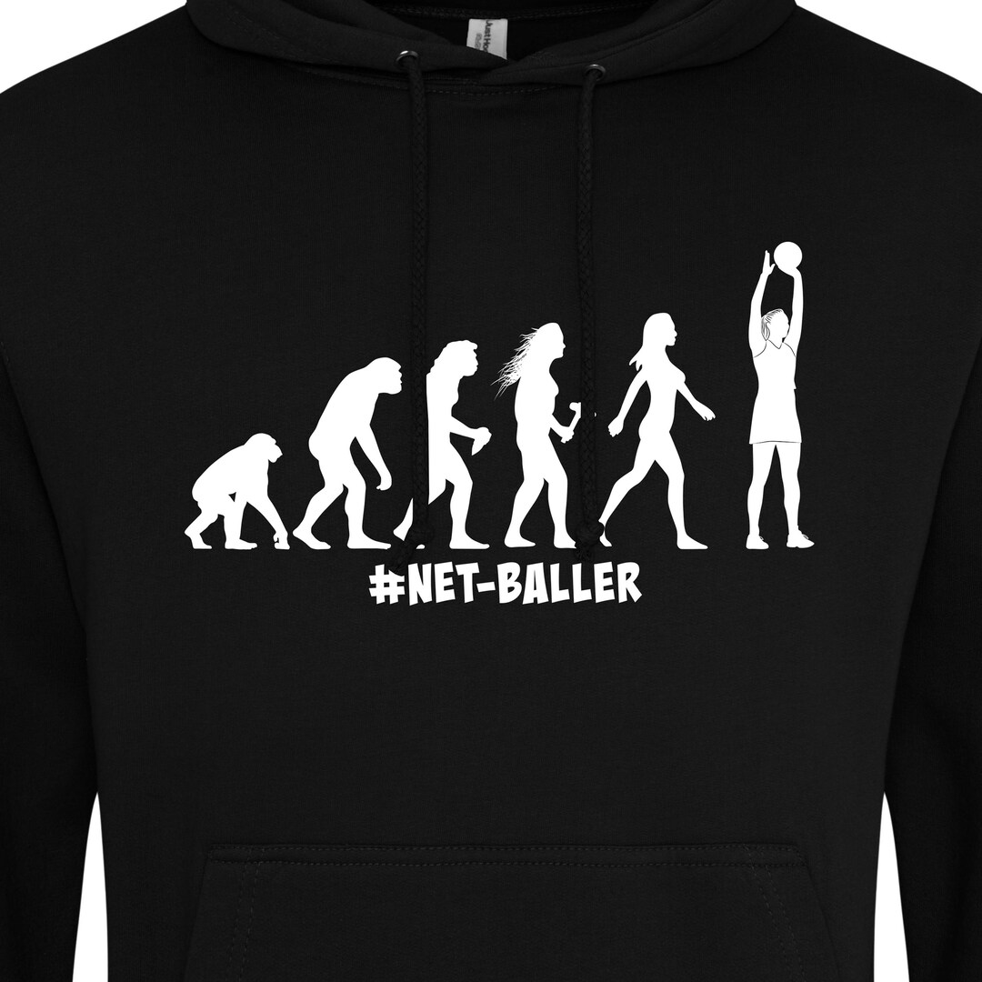 Netball Hoodie With Evolution of Woman Print - Available in Kids/adult ...