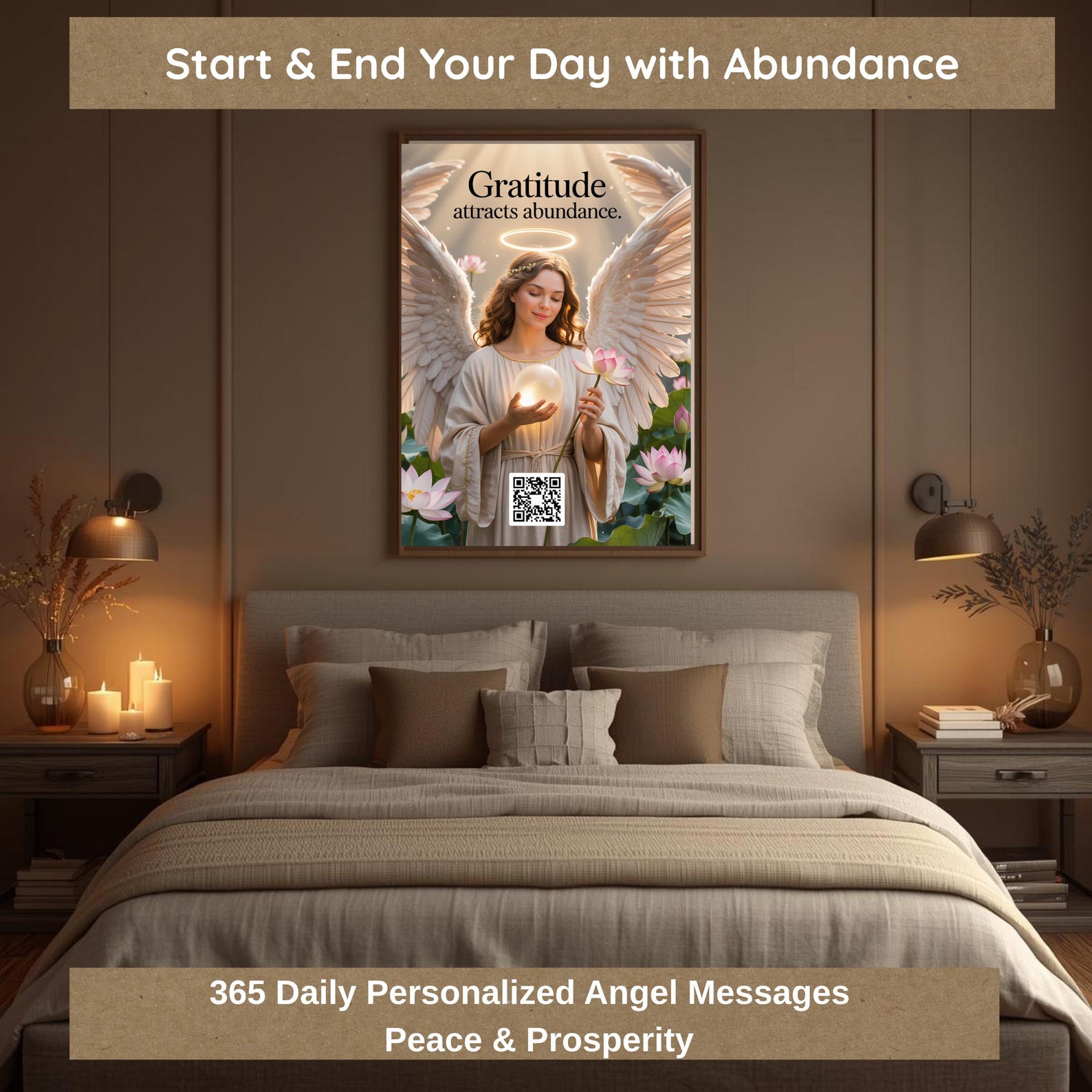 Personalized Abundance Angel Wall Art With QR Code – 365 Daily ...