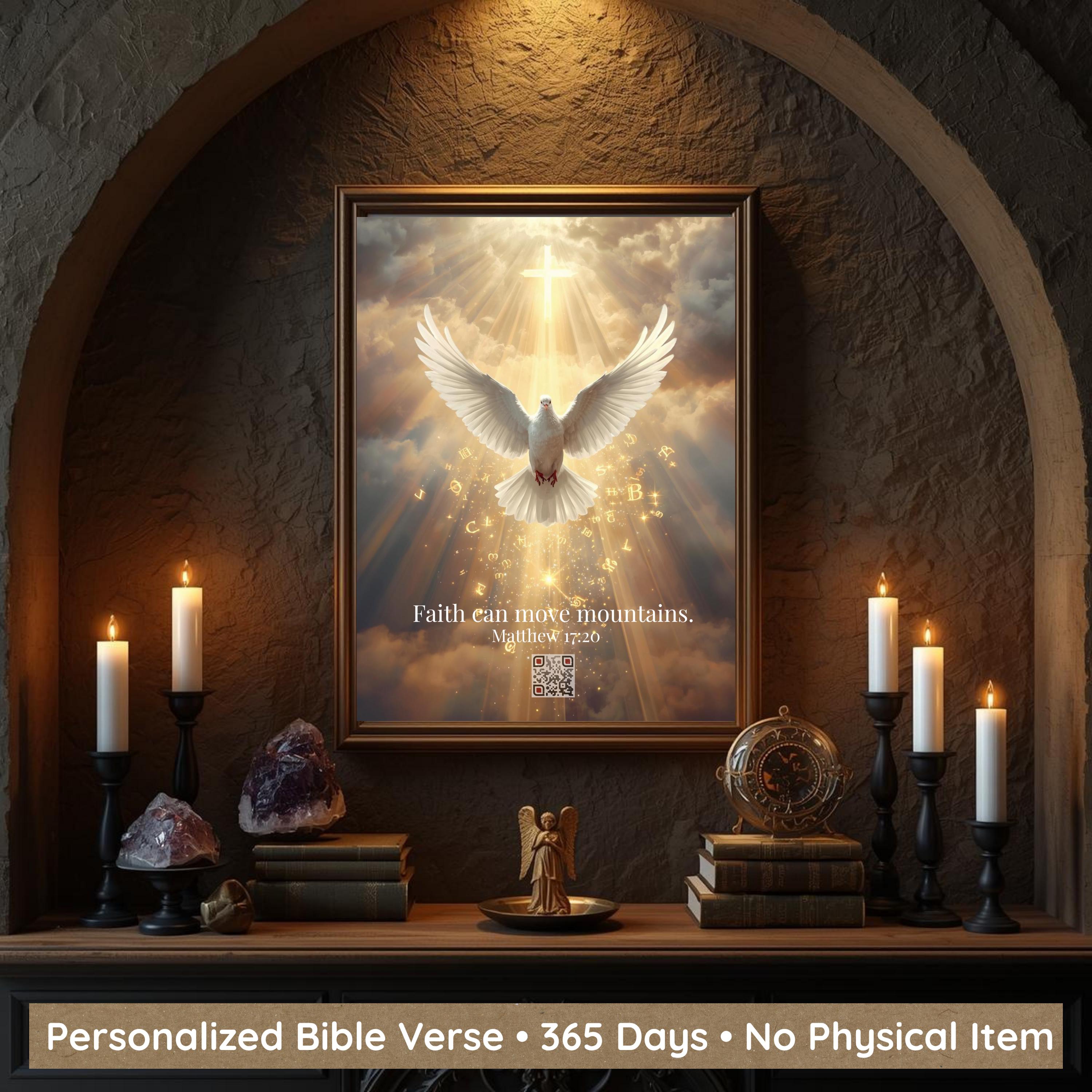 Personalized Bible Verse Canvas: Daily Scripture QR Code, Christian ...