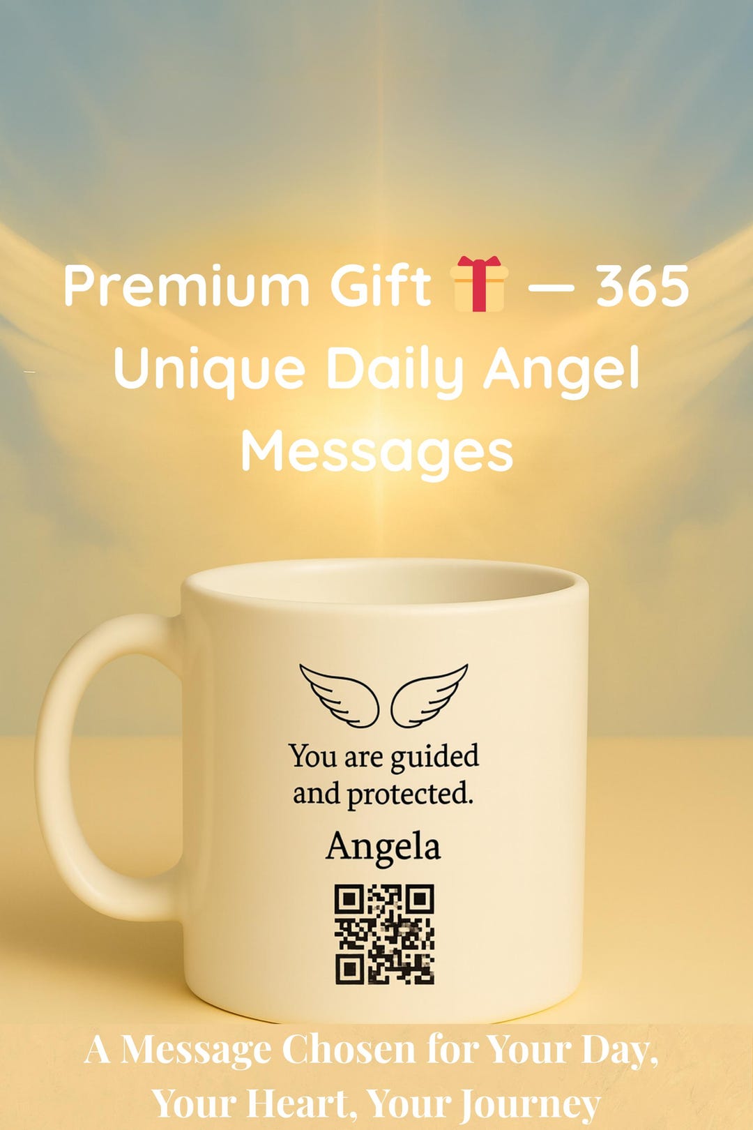 Guardian Angel Mug, Daily Angel Message Cup, Spiritual Gift, Memorial ...