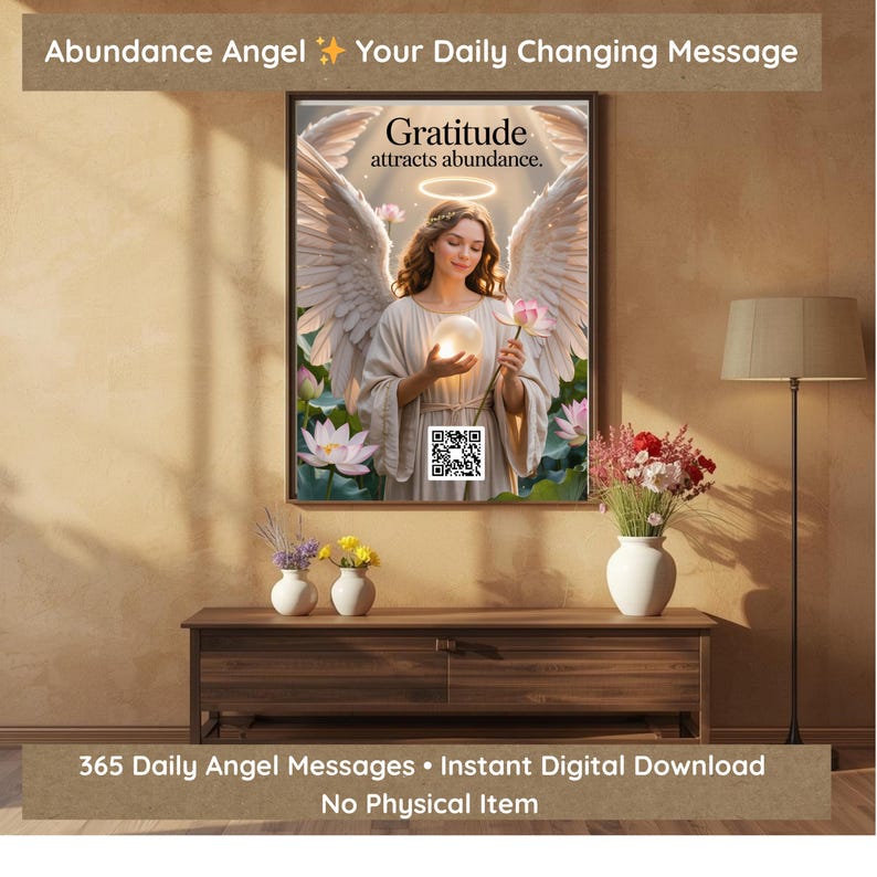 Abundance Angel Wall Art: 365 Manifestation Messages (digital Download ...