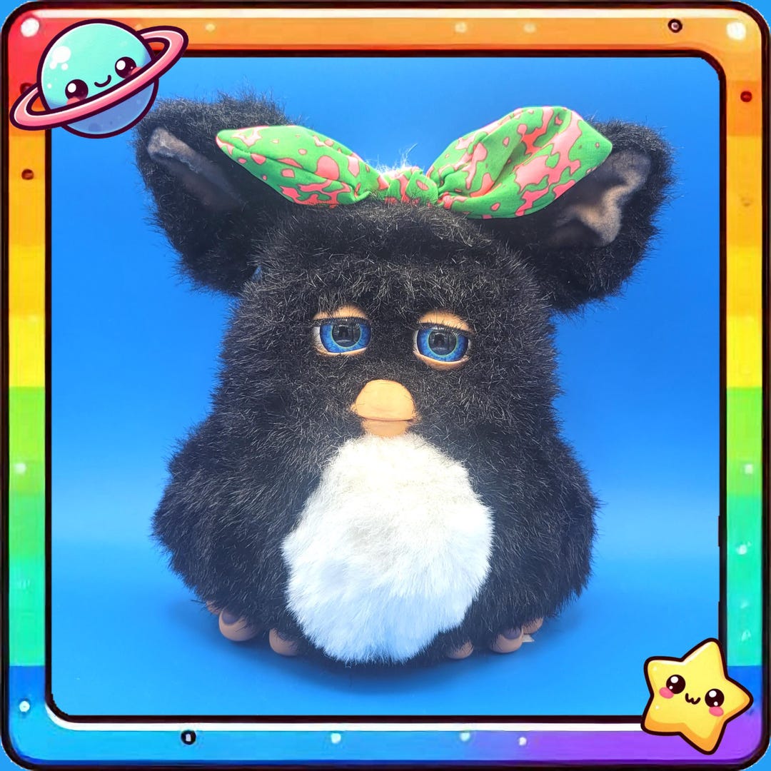 Vintage 2005 Furby Emoto tronic Charcoal Amy Furbhouse Toy in Working ...
