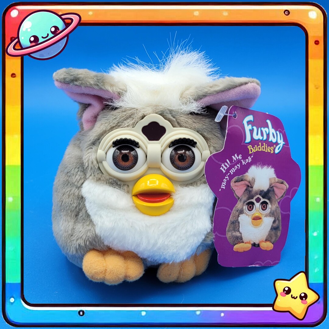 Furby Buddie Grey Wolf Small Plush Toy 1990s for Furby Collectors - Etsy UK