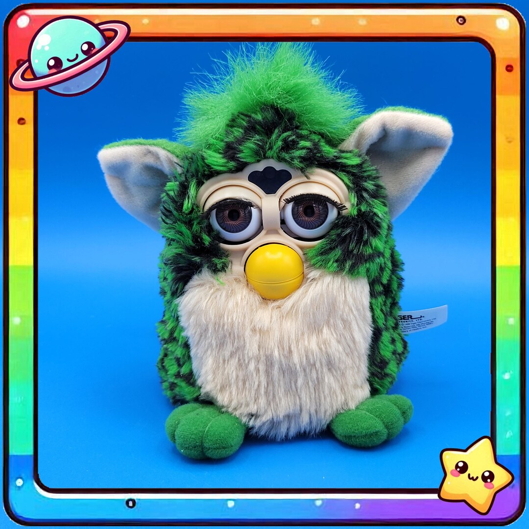 Rare Furby Green Turtle Talking Toy From 1999 Gen 5 English Speaking ...