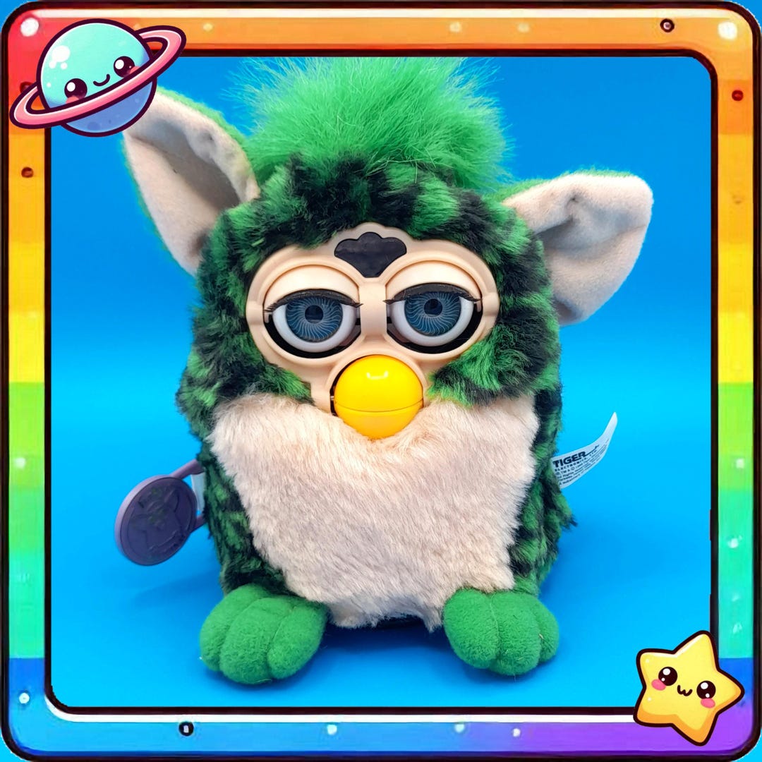 Vintage Furby Green Turtle Talking Vintage 90s Toy - Etsy