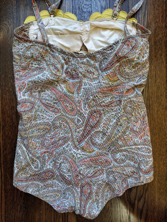 Vintage 1950's DeWeese Designs paisley swimsuit small - Gem