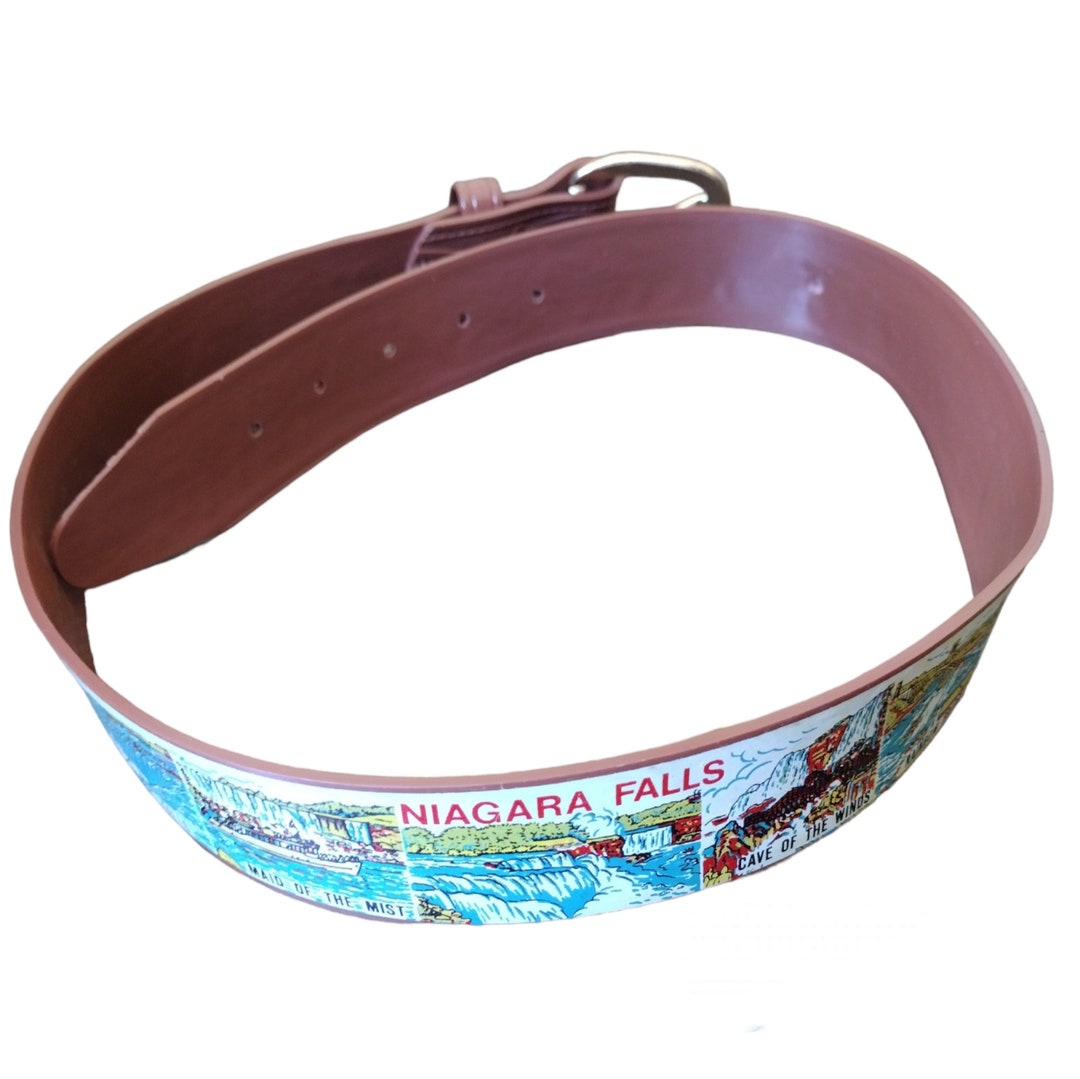 Vintage Niagara Falls Souvenir Belt Medium - Etsy