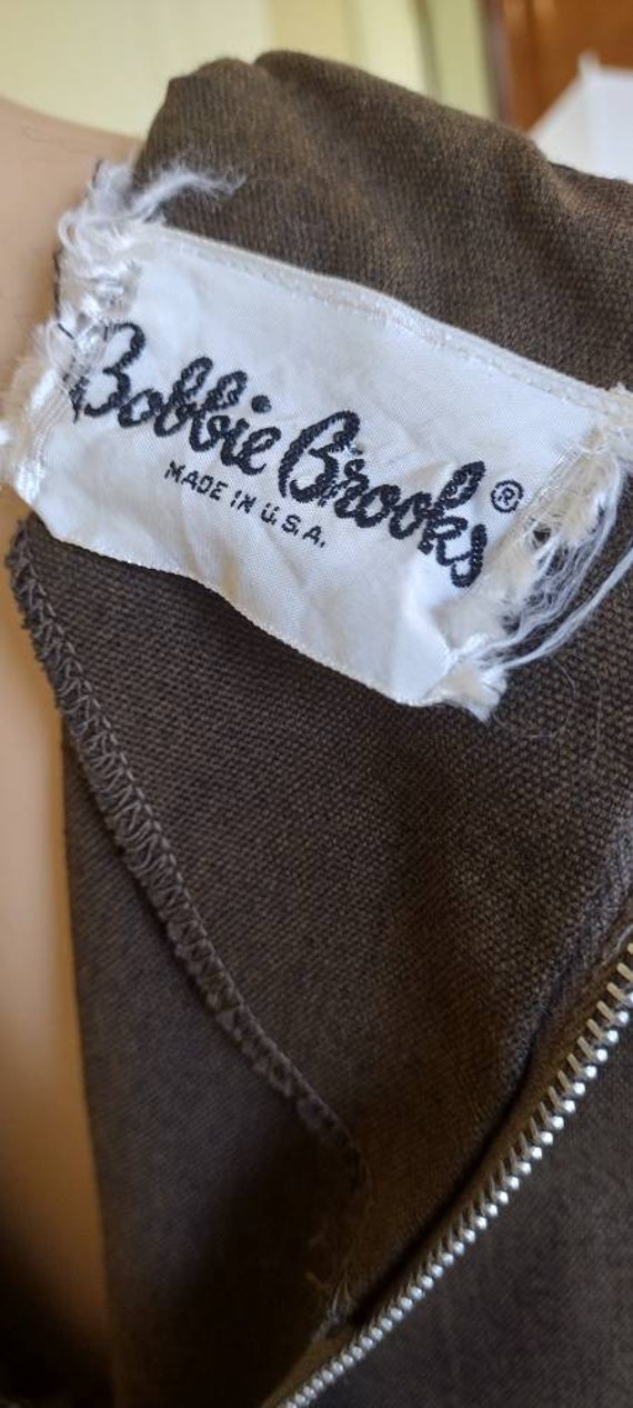 Vintage 1960's Bobbie Brooks mod brown sleeveless shi… - Gem