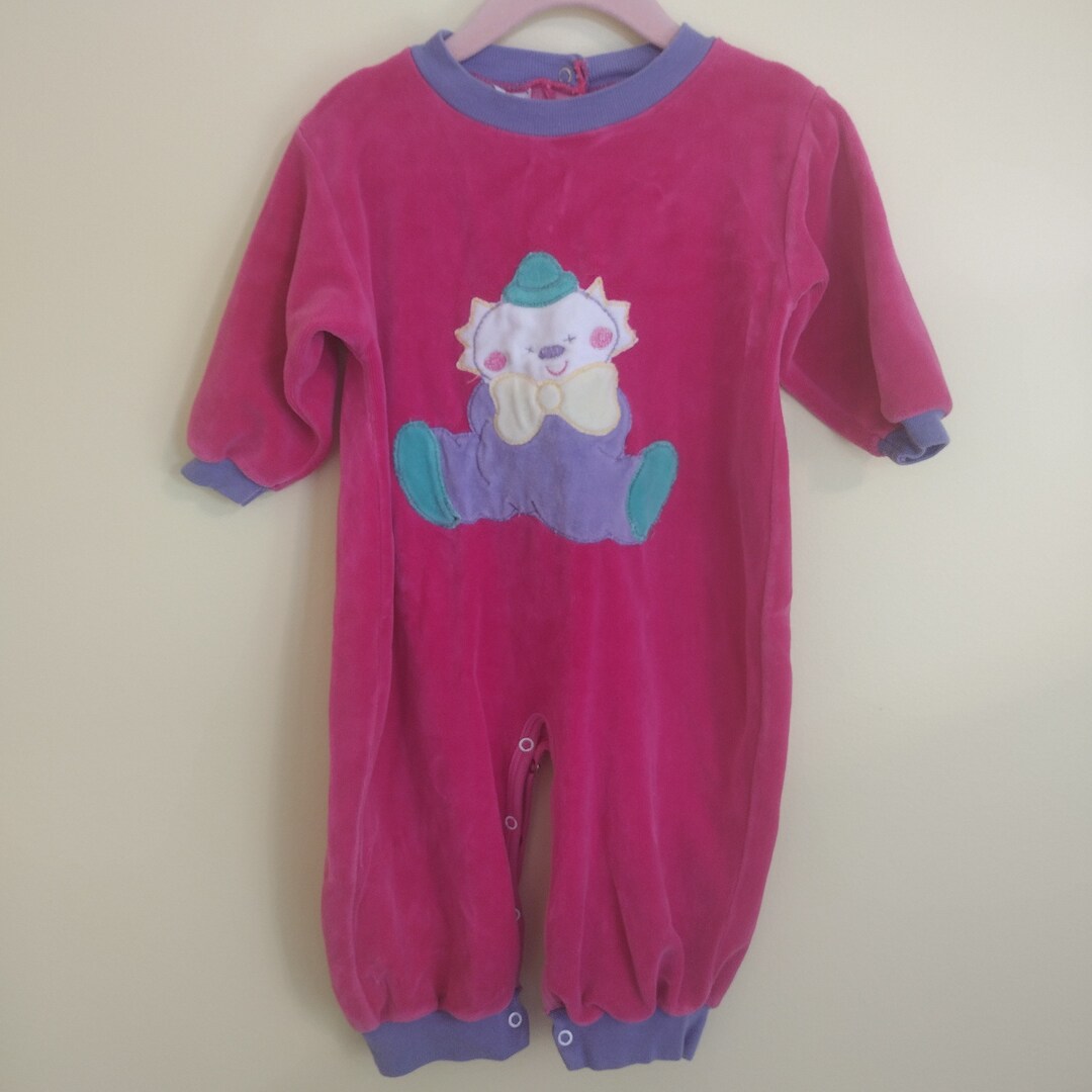 Vintage Winnie the Pooh Brand Pink Velour Clown Onesie 18 Months - Etsy